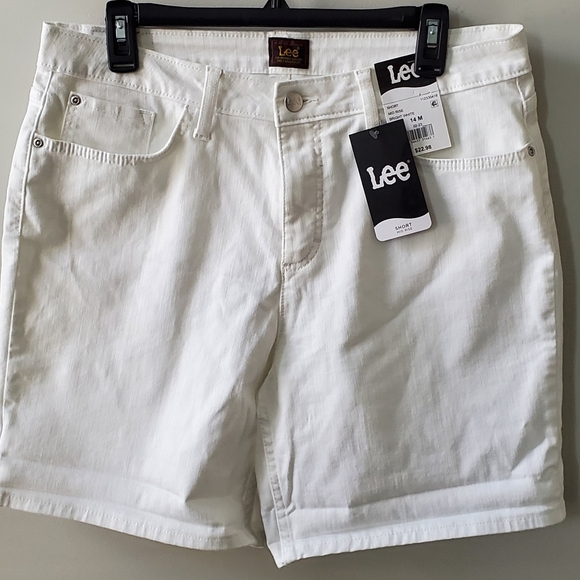 Lee | Shorts | Nwt Lee Mid Rise White Denim Womens Shorts | Poshmark